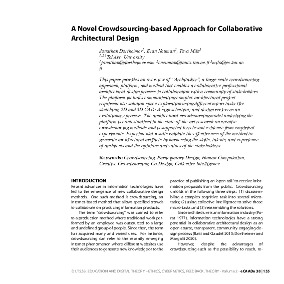 (PDF) A Novel Crowdsourcing-based Approach for Collaborative Architectural Design