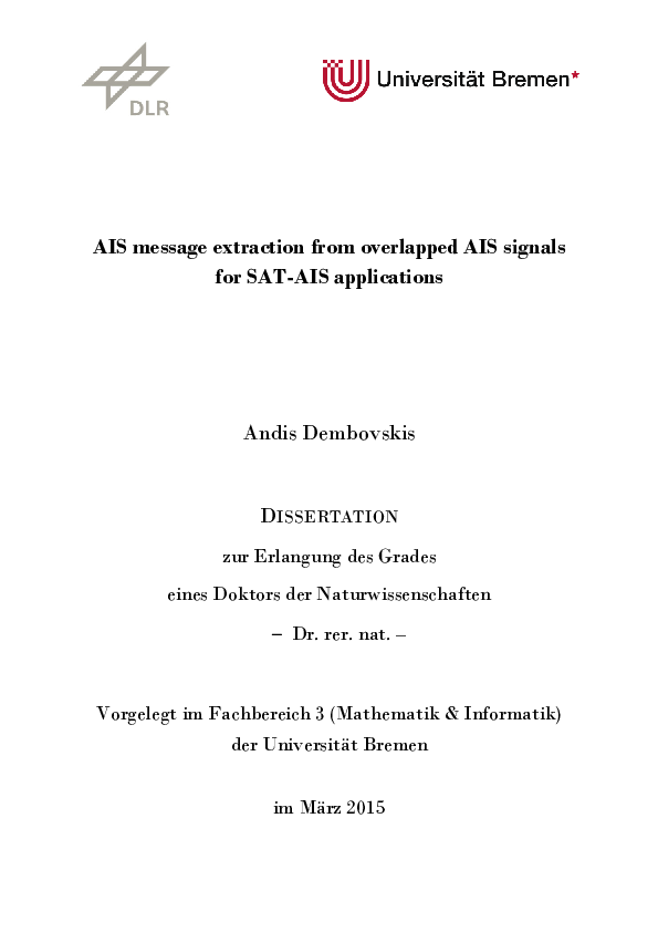 (PDF) AIS message extraction from overlapped AIS signals for SAT-AIS ...