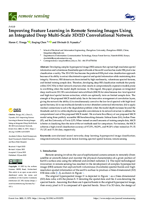 (PDF) Improving Feature Learning in Remote Sensing Images Using an Integrated Deep Multi-Scale ...