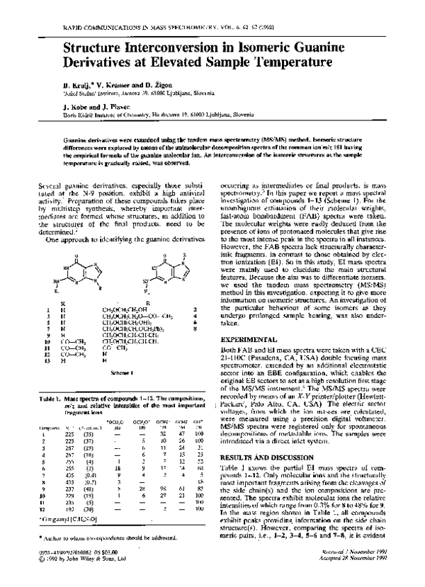 (PDF) Structure interconversion in isomeric guanine derivatives at ...