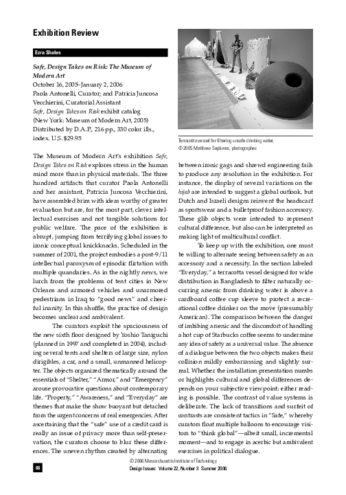 (PDF) Safe, Design Takes on Risk: The Museum of Modern Art