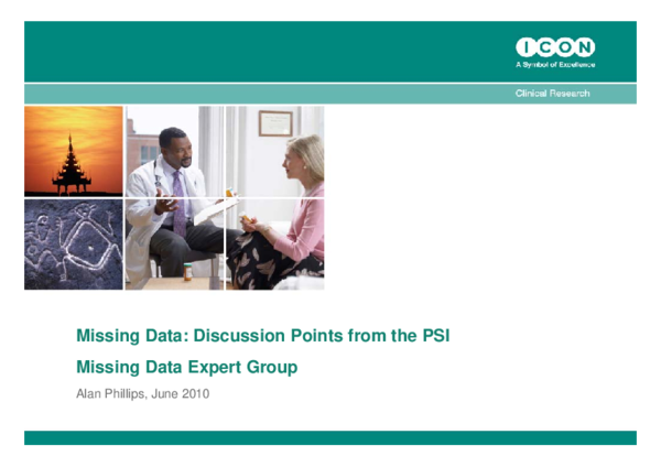 (PDF) Missing data: Discussion points from the PSI missing data expert ...
