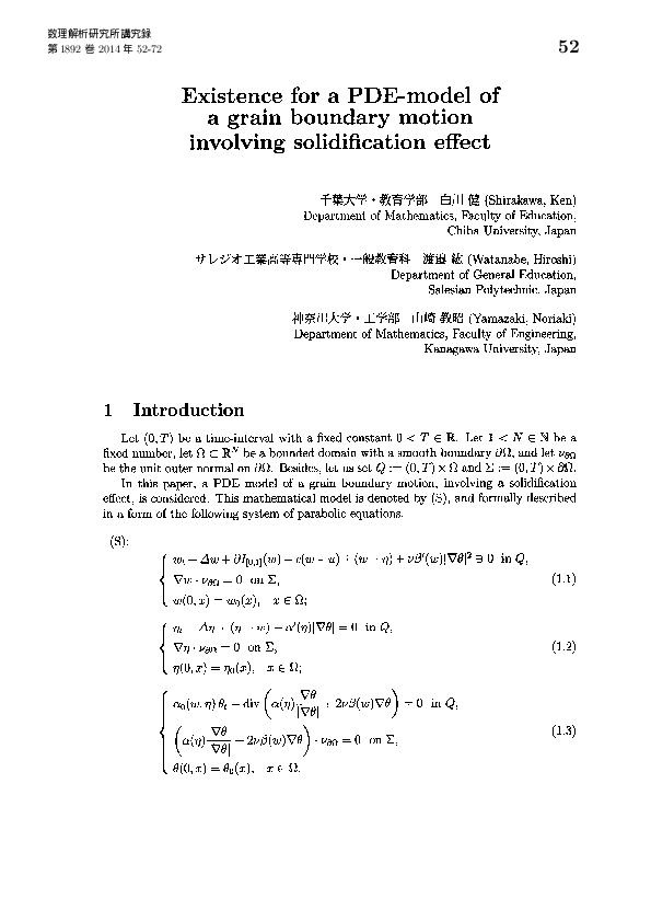 (PDF) Existence for a PDE-model of a grain boundary motion involving ...