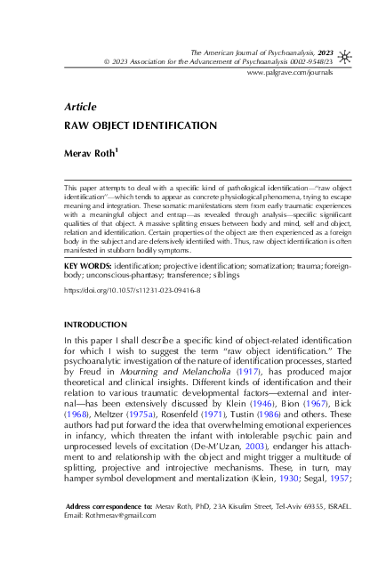 (PDF) RAW OBJECT IDENTIFICATION