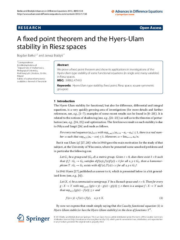 Pdf Pdf Advances In Difference Equations