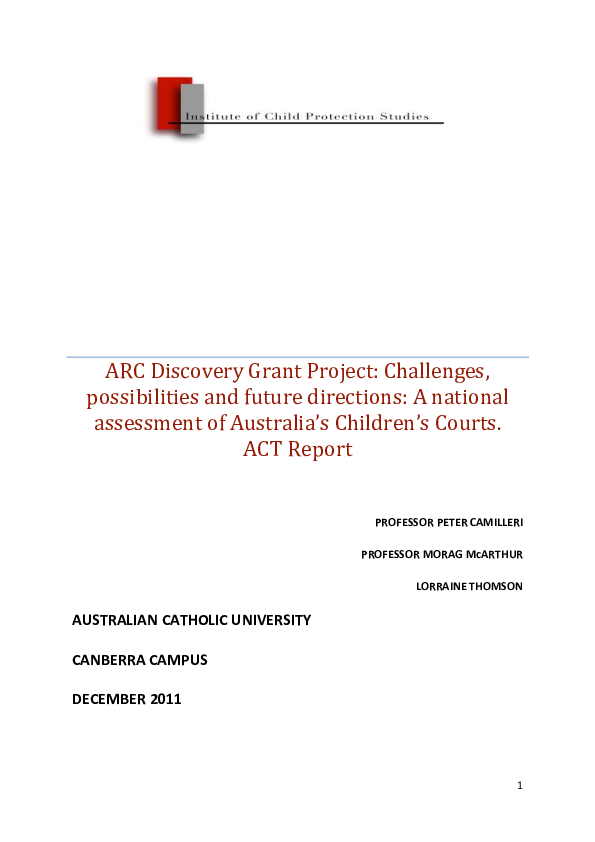 (PDF) ARC Discovery Grant Project: Challenges, possibilities and future ...