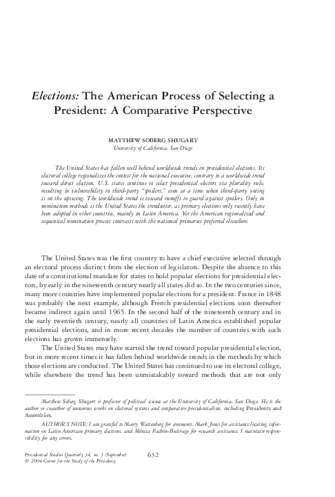 (PDF) Elections: The American Process of Selecting a President: A ...