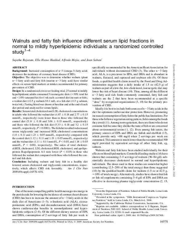 (PDF) Walnuts and fatty fish influence different serum lipid fractions ...