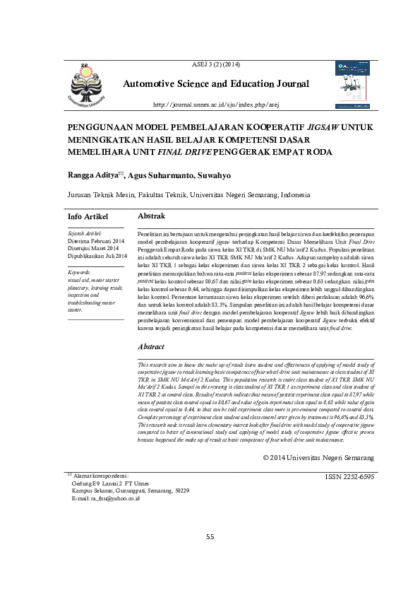 (PDF) Penggunaan Model Pembelajaran Kooperatif Jigsaw Untuk Meningkatkan Hasil Belajar ...