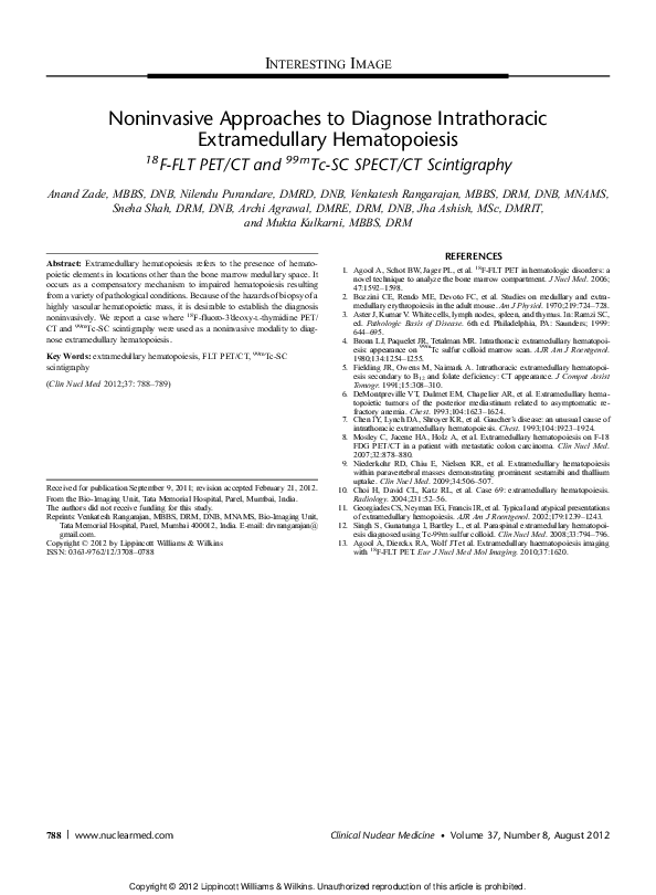 (PDF) Noninvasive Approaches to Diagnose Intrathoracic Extramedullary ...