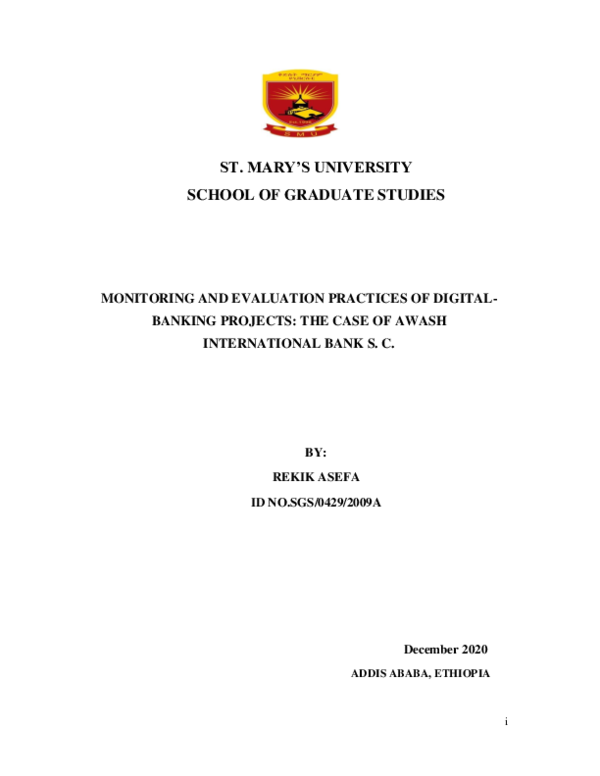 (PDF) Monitoring and Evaluation Practices of Digital-Banking Projects ...