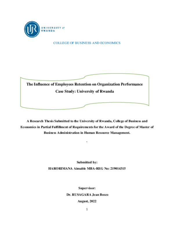 (PDF) A Research Thesis Submitted to the University of Rwanda, College ...