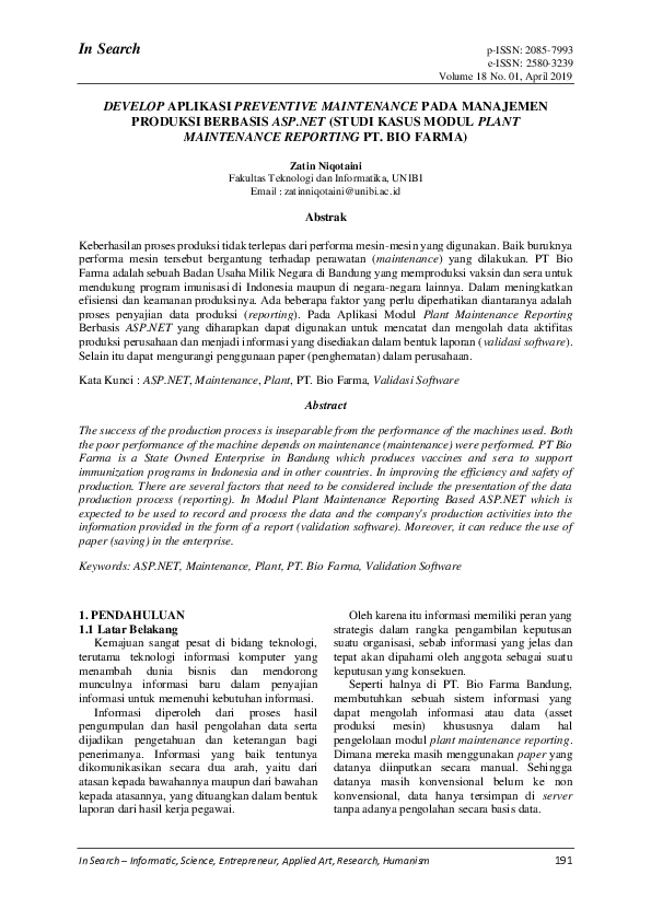 (PDF) Develop Aplikasi Preventive Maintenance Pada Manajemen Produksi ...
