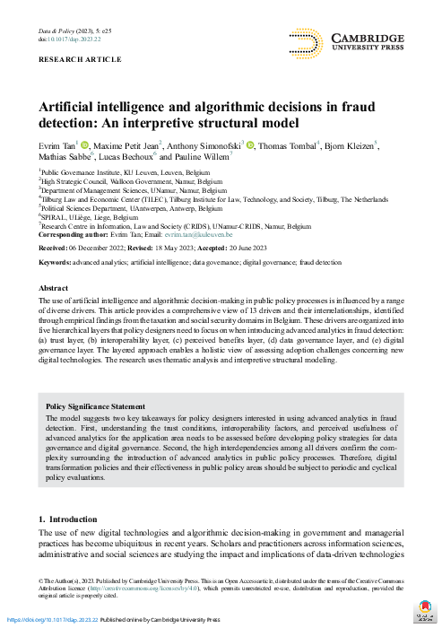 (PDF) Artificial intelligence and algorithmic decisions in fraud detection: An interpretive ...