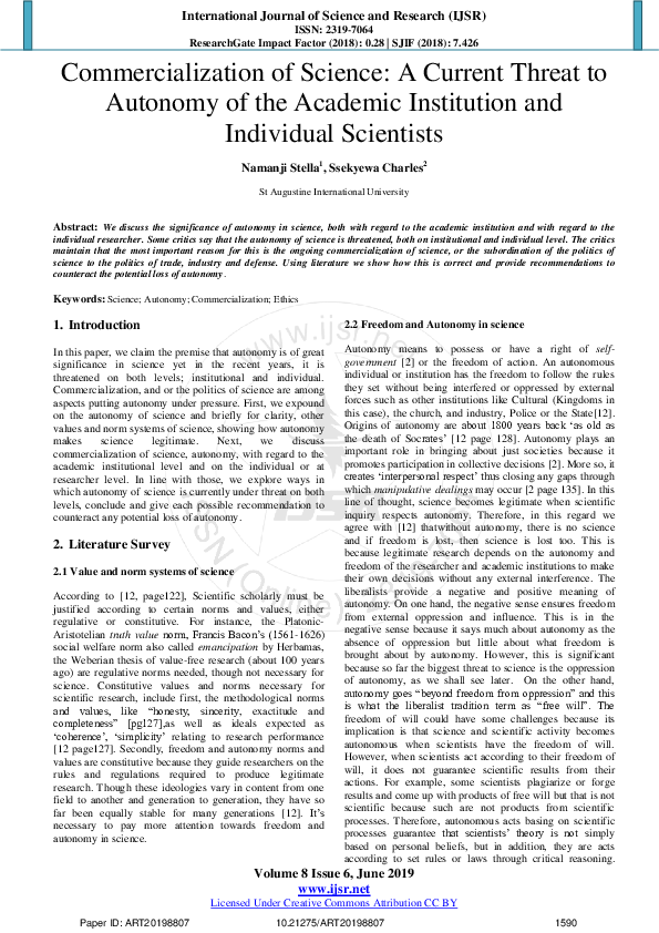 (PDF) ART20198807 Autonomy of Science