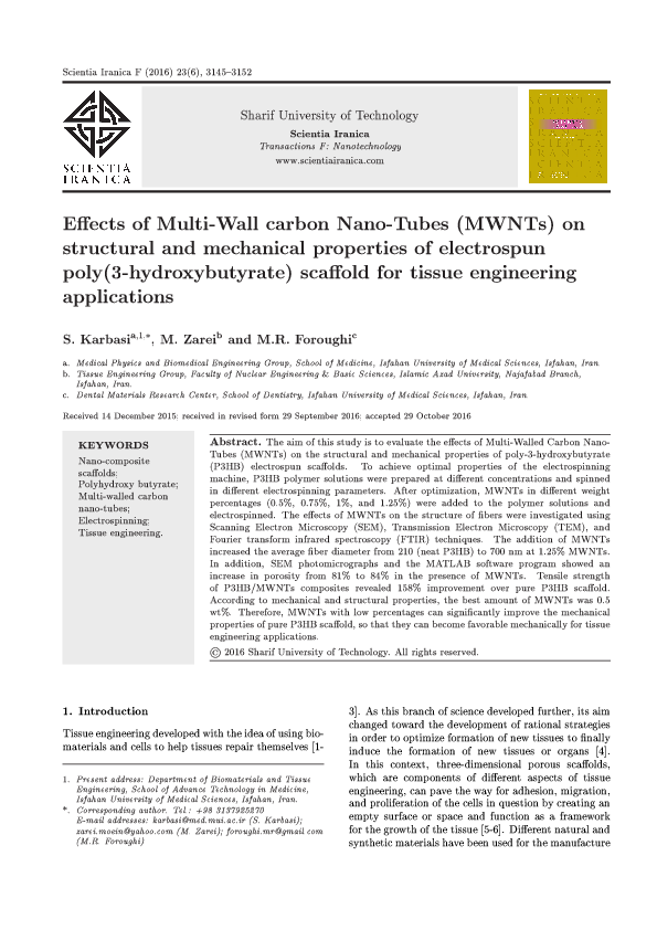 (PDF) Effect of Multi-wall Carbon Nanotubes(MWNTs) on Structural and Mechanical Properties of ...