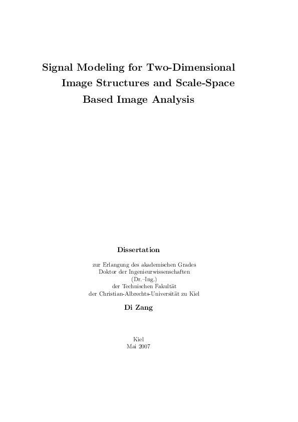 (PDF) 2D Image Structure Modeling Using Phase Analysis