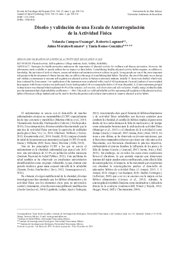 (PDF) Diseño y validación de una Escala de Autorregulación de la ...