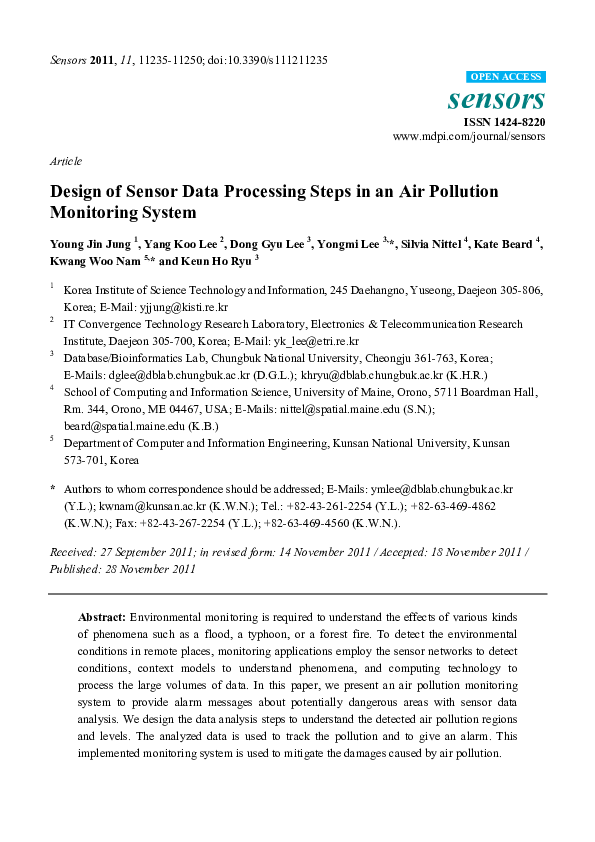 (PDF) Design of Sensor Data Processing Steps in an Air Pollution ...