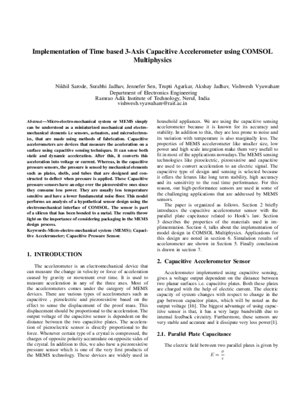 (PDF) Implementation of Time based 3-Axis Capacitive Accelerometer ...