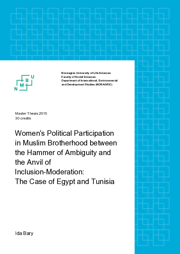 (PDF) Women's political partcipation in muslim brotherhood between the ...