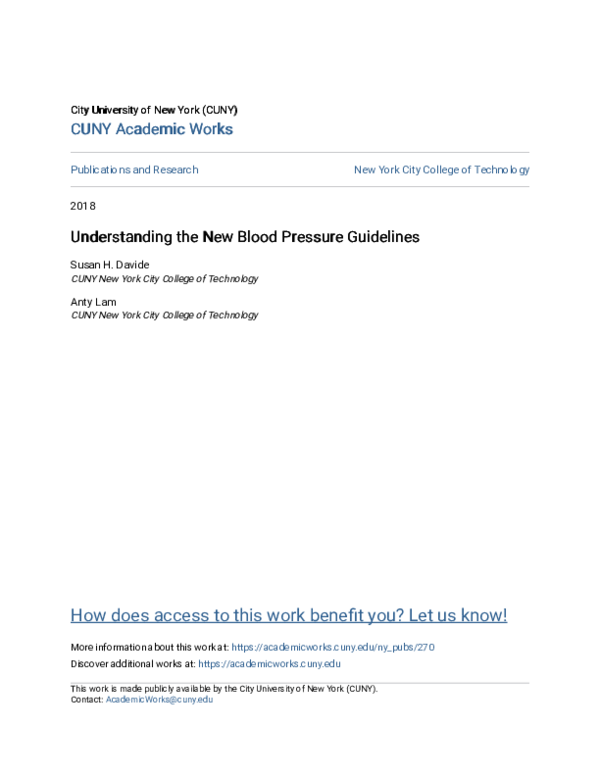 (PDF) Understanding the New Blood Pressure Guidelines