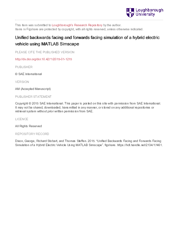(PDF) Unified Backwards Facing and Forwards Facing Simulation of a ... (PDF) Unified Backwards Facing and Forwards Facing Simulation of a ...
