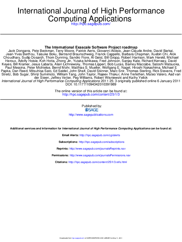 (PDF) Performance Computing Applications