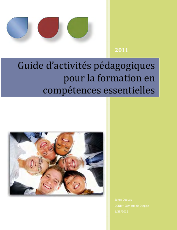 (PDF) Guide d'activités pédagogiques pour la formation en compétences ...