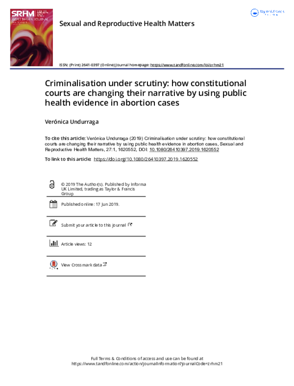 (PDF) Criminalisation under scrutiny: how constitutional courts are ...