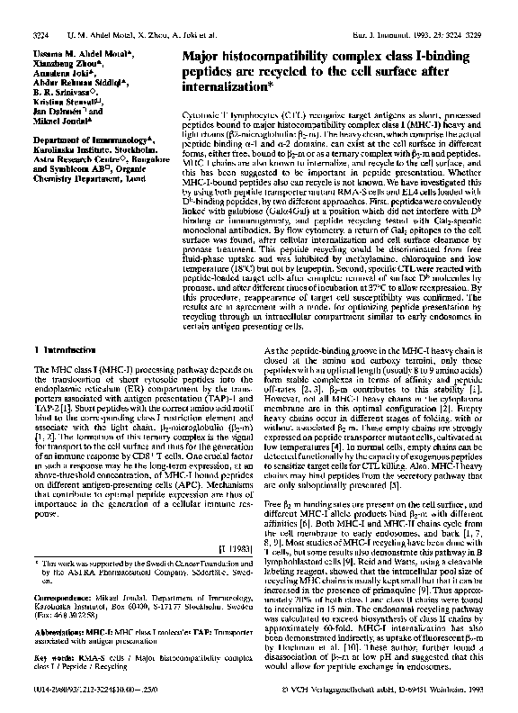 (PDF) Major histocompatibility complex class I binding glycopeptides for the estimation of ...