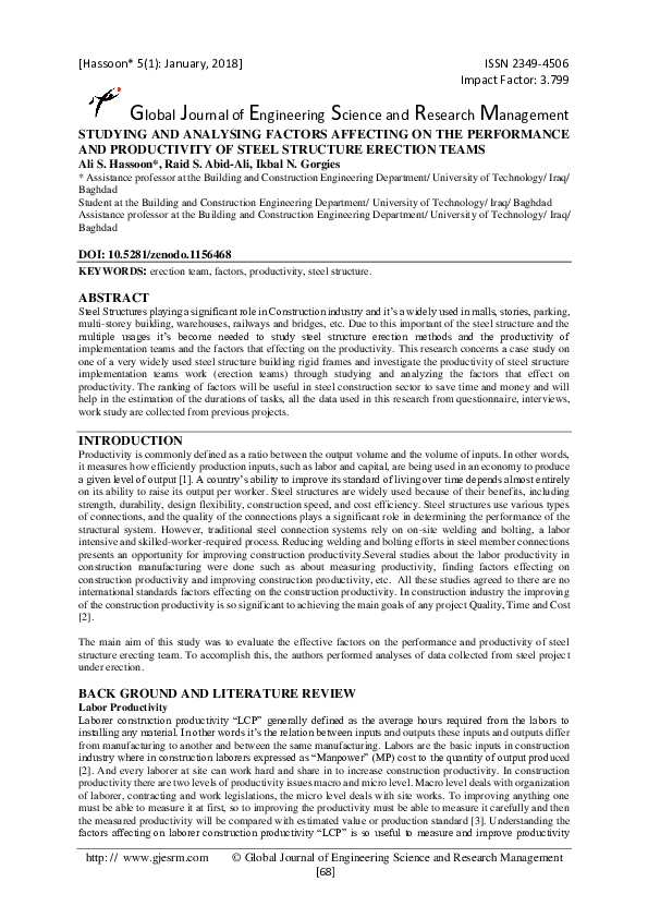 (PDF) STUDYING AND ANALYSING FACTORS AFFECTING ON THE PERFORMANCE AND ...