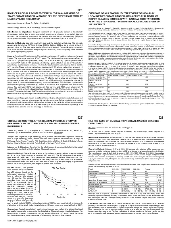 (PDF) 528 Has the Face of Clinical T3 Prostate Cancer Changed Over Time?