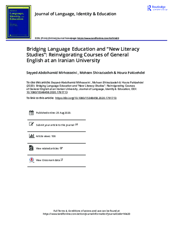 (PDF) Bridging Language Education and “New Literacy Studies ...