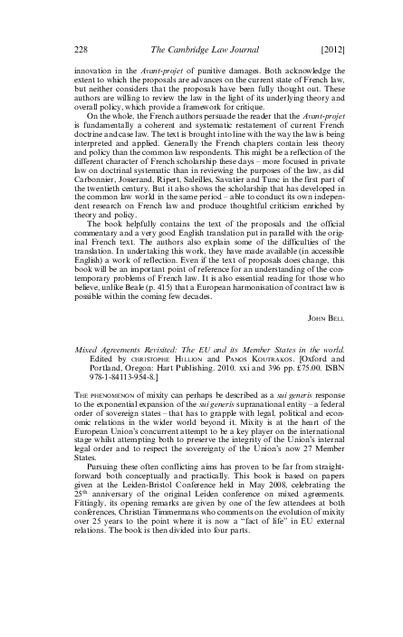 (PDF) Mixed Agreements Revisited: The EU and its Member States in the ...
