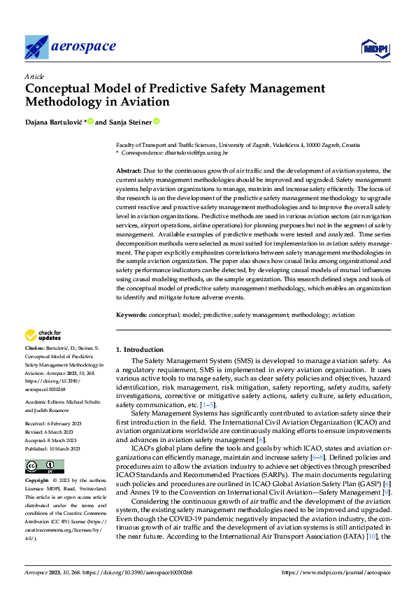 (PDF) Conceptual Model of Predictive Safety Management Methodology in ...