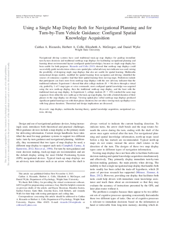 (PDF) Using a single map display both for navigational planning and for ...