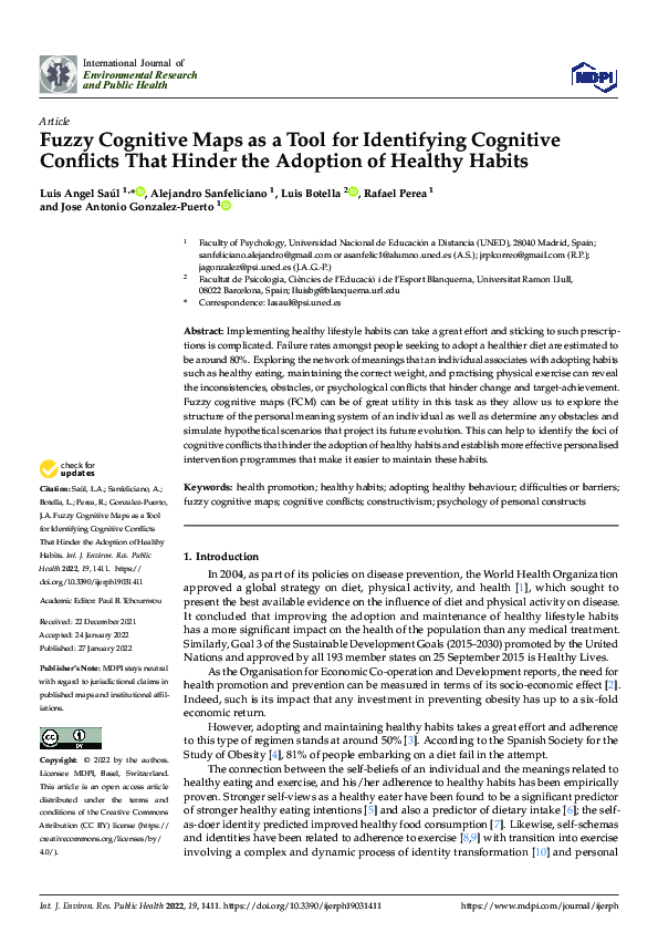 (PDF) Fuzzy Cognitive Maps for Healthy Habit Adoption