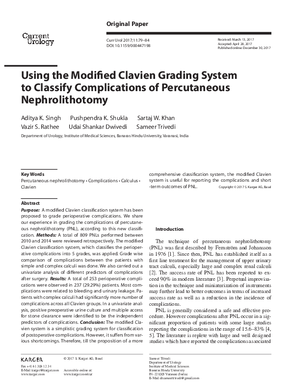 (PDF) Using the Modified Clavien Grading System to Classify ...