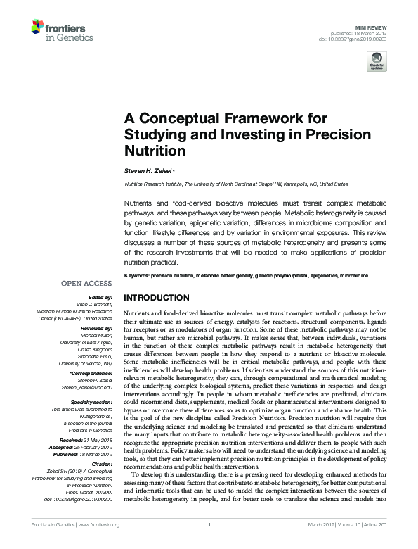 (PDF) A Conceptual Framework for Studying and Investing in Precision ...