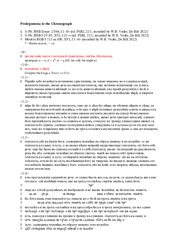 (PDF) Prolegomena to the Chronograph (updated)