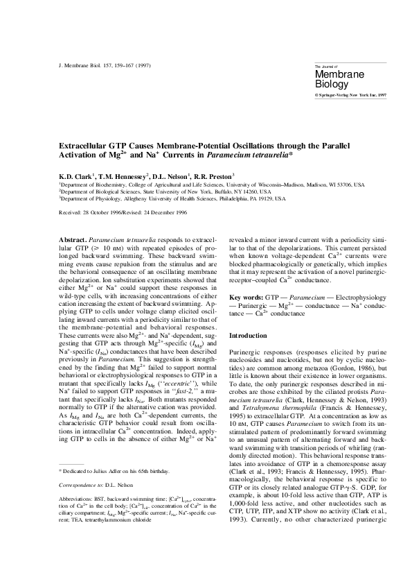 (PDF) Extracellular GTP Causes Membrane-Potential Oscillations through ...