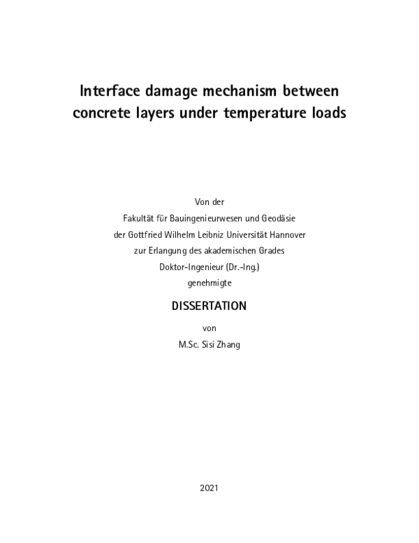 (PDF) Interface damage mechanism between concrete layers under ...