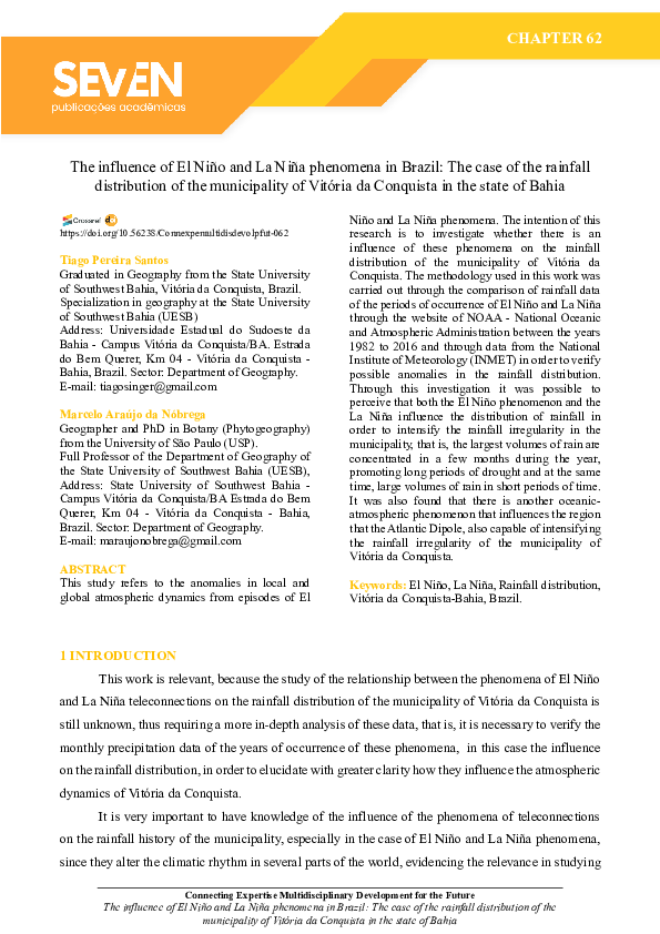 (PDF) The influence of El Niño and La Niña phenomena in Brazil: The ...