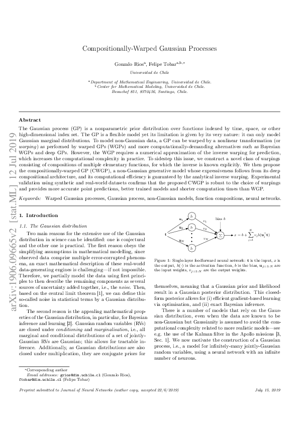 (PDF) Compositionally-warped Gaussian processes