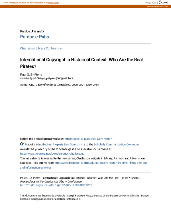 (PDF) International Copyright in Historical Context: Who Are the Real ...