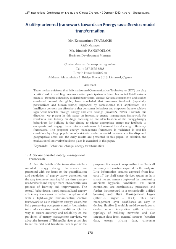 (PDF) A utility-oriented framework towards an Energy -as-a-Service ...