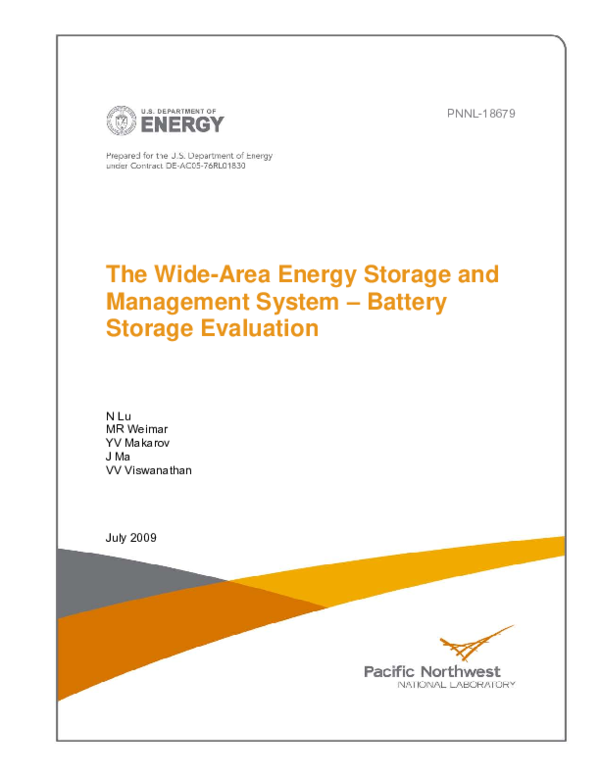 (PDF) The Wide-Area Energy Storage and Management System ? Battery ...