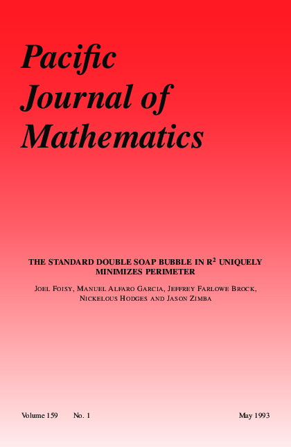 (PDF) The standard double soap bubble in R2uniquely minimizes perimeter ...