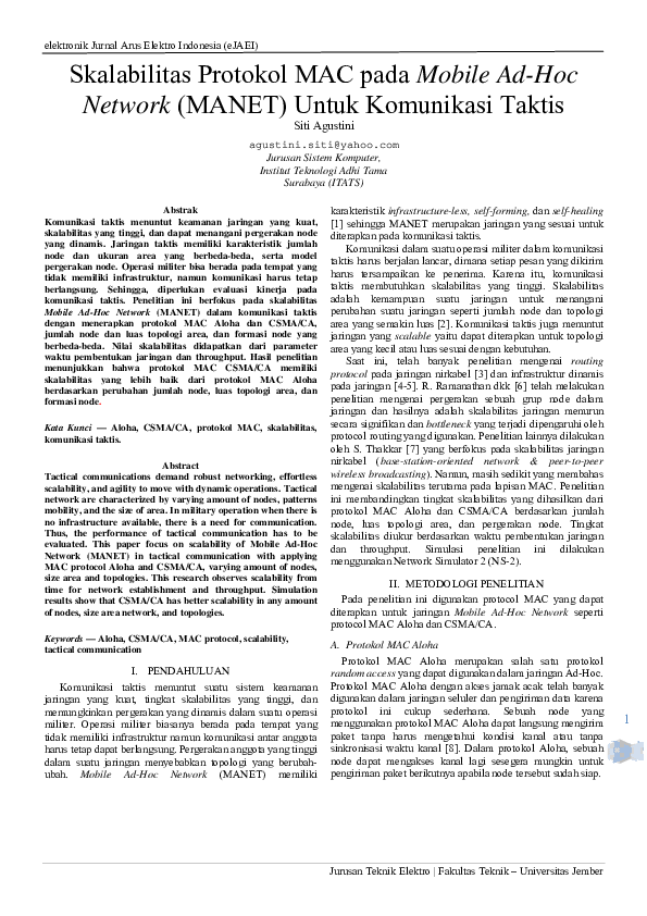 (PDF) Skalabilitas Protokol MAC pada Mobile Ad-Hoc Network (MANET ...